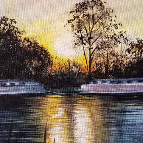Reflections of Old Windsor – River Landscape Painting – Berkshire ...